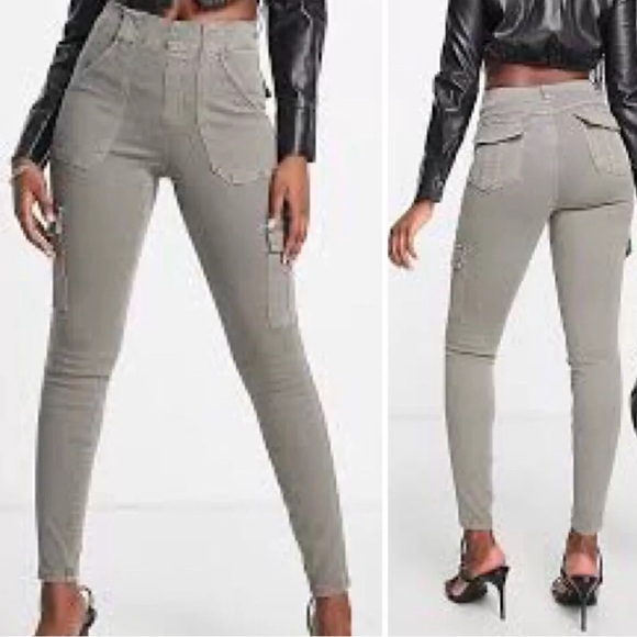 SPANX | Pants & Jumpsuits | Spanx Cargo Pants Large Lp Twill Ankle ...